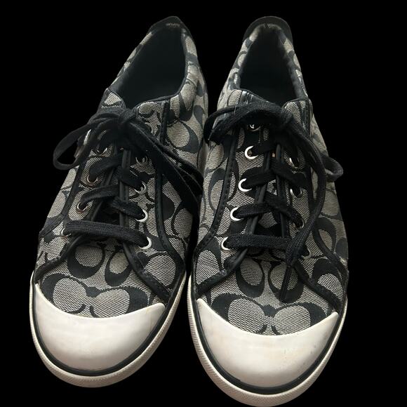 Coach | Shoes | Coach Barrett Signature Sneakersshoes Size 1b | Poshmark